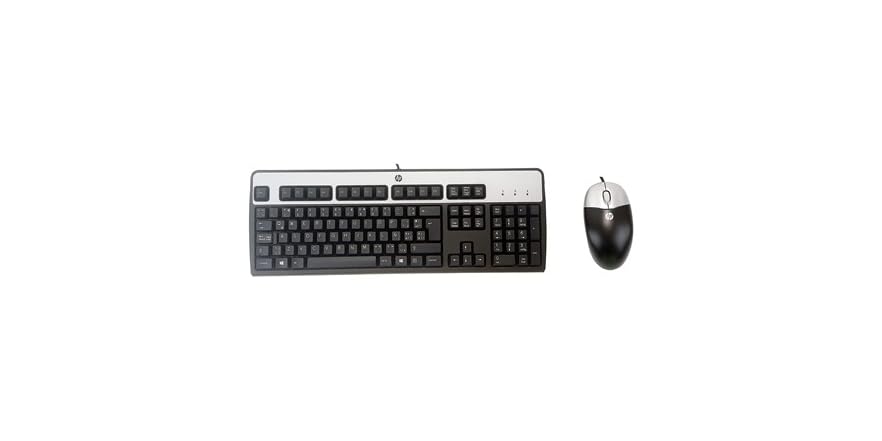 HP Keyboard (KU-0316) USB Wired Keyboard HP Mouse (MOAFUO)