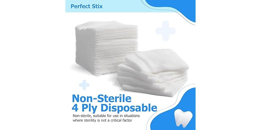 (1,000 CT) 2 x 2 Non-Woven Dental Sponges