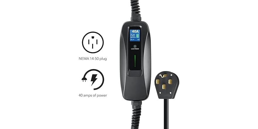 Level 2 EV Charger 240V 40A J1772 Cable 15ft Cord