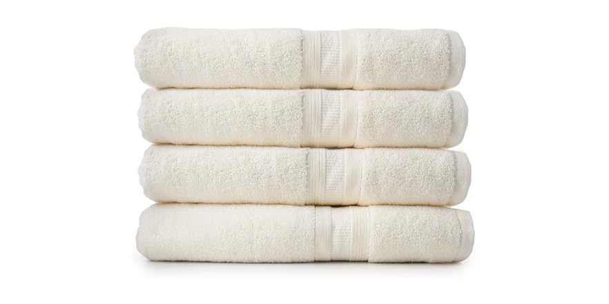MicroCotton 4pc Bath Towel Set-8 Colors