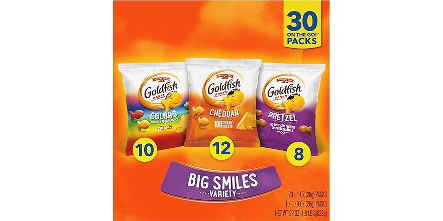 Goldfish Crackers Big Smiles Variety Pac