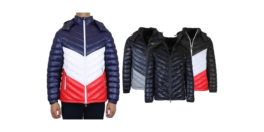 Mens Quilted Puffer Bubble Jacket