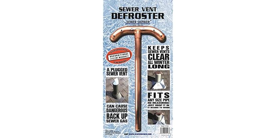 Sewer Skewer Vent Defroster for Sewer Pi