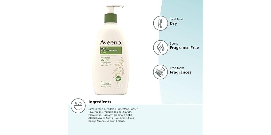 Aveeno Daily Moisturizer, Body Lotion 18 fl. oz
