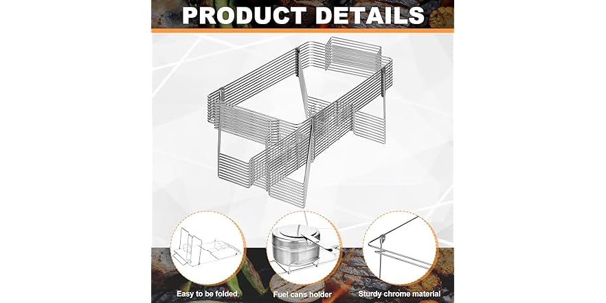 10Pc Foldable Buffet Chafing Wire Racks