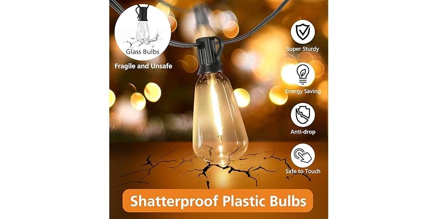 Brightever 50FT 3 Colors in 1 String Lights