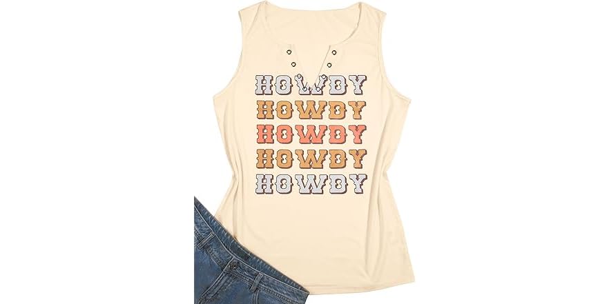 Howdy Women's Sexy V Neck Tank Tops