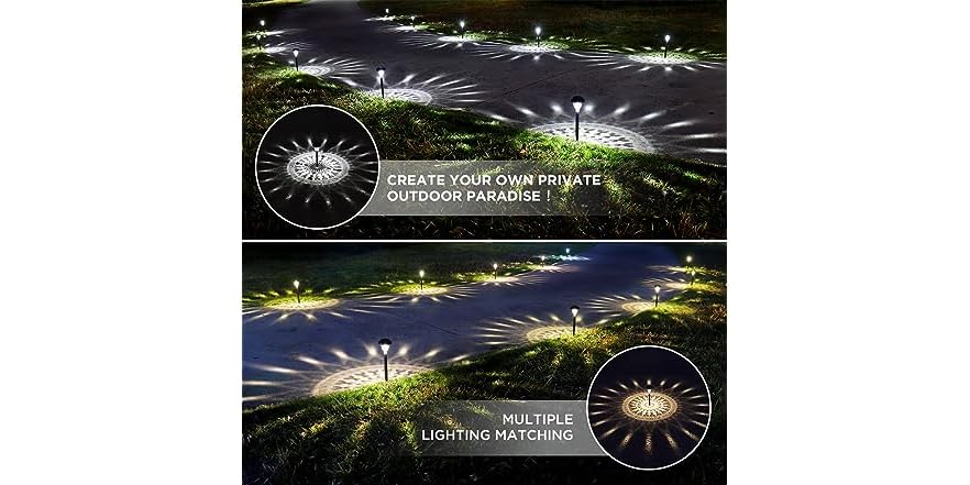 HNES Bright Solar Pathway Lights