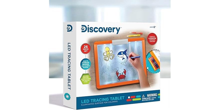 Discovery Kids LED Tracing Tablet, 26-Pc Set