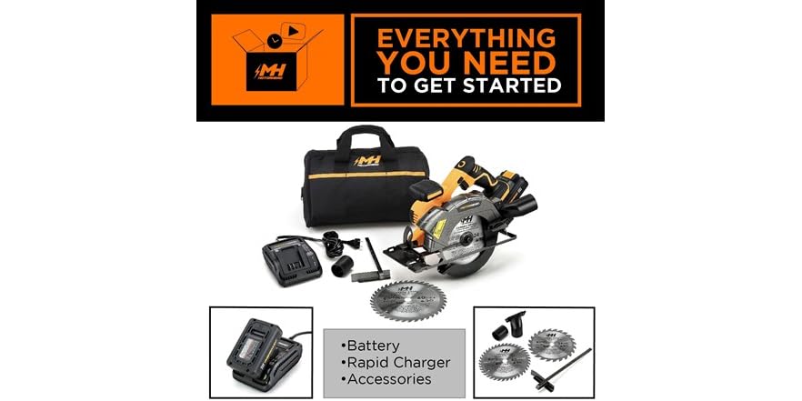 MOTORHEAD 6-1/2in Circular Saw 2.0Ah Kit