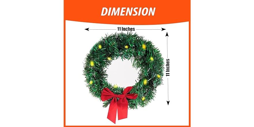 Zone Tech GA0091 Car Wreath Decoration w/Lights