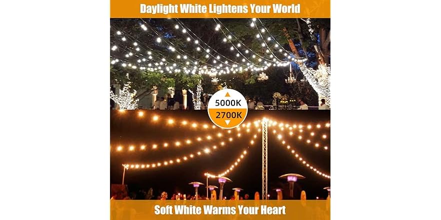 Lakumu KN0001 96FT S14 Solar String Lights