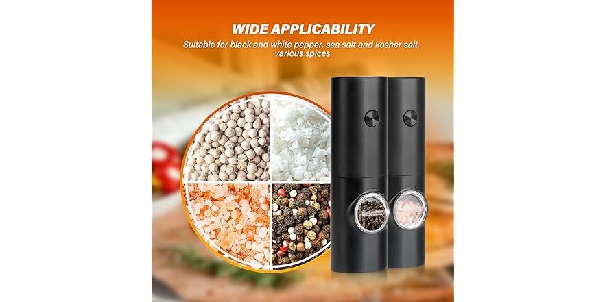 Simple Deluxe Electric Salt and Pepper Grinder