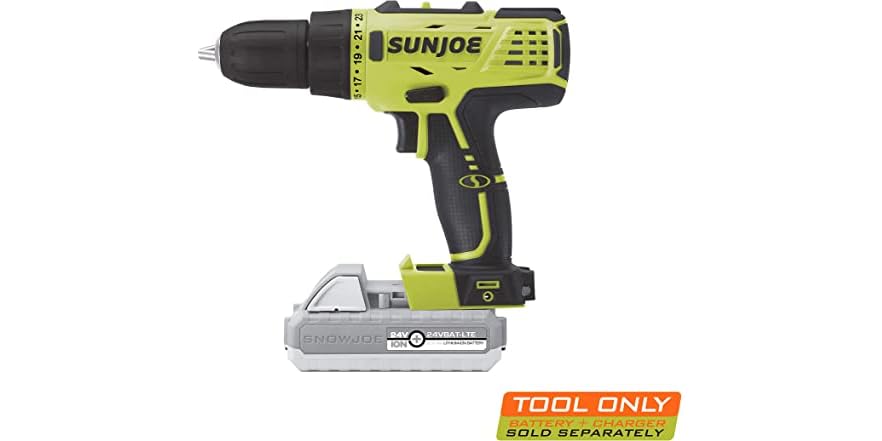 Sun Joe SU-V37929-N 24V Variable Drill Tool Only