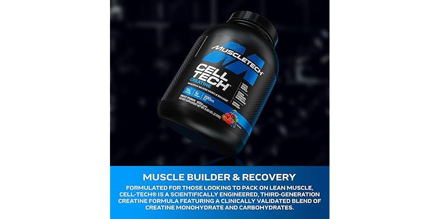 MuscleTech Cell Tech Creatine Post Workout Recovery, Fruit Punch