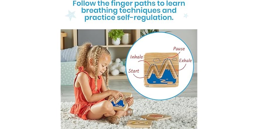 hand2mind Wooden Mindful Maze Set