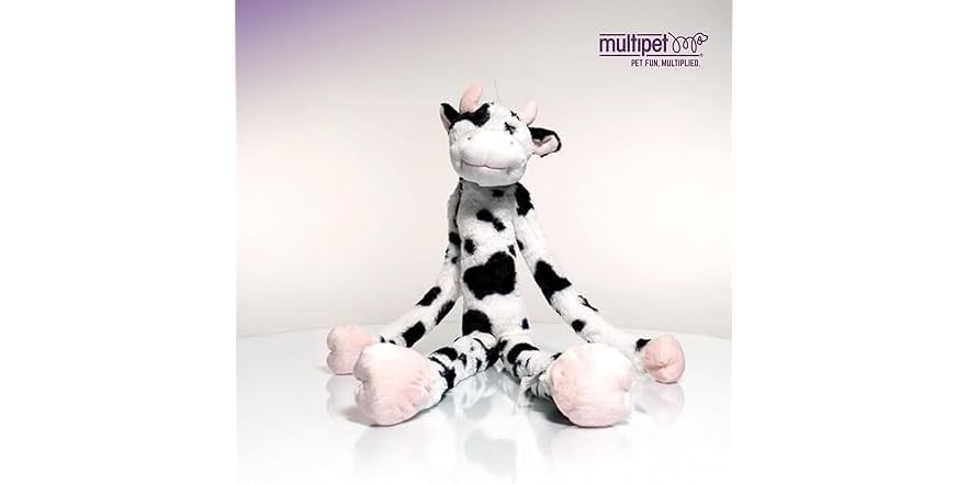 Multipet Swingin' Slevin Cow Dog Plush Toy