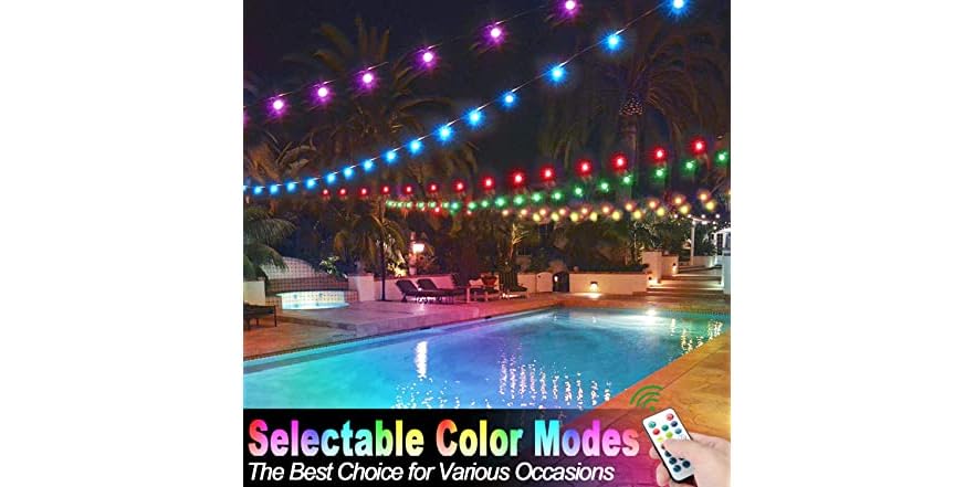 Mlambert 48ft LED Outdoor String Lights