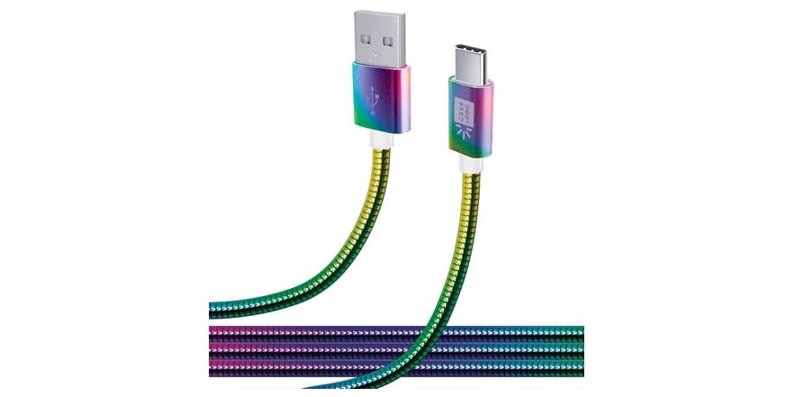 Case Logic 4ft Iridescent USB-A/USB-C Cable
