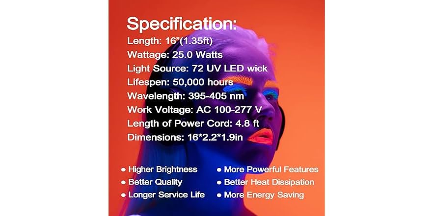 Blacklight Bar for Fluorescent Posters
