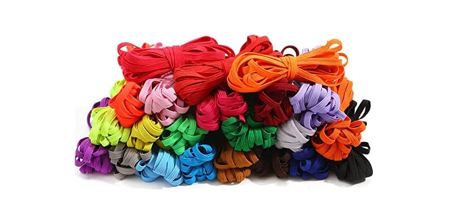 Colored Elastic Bands for Sewing