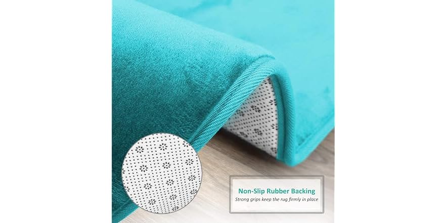Clara Clark Bathroom Rugs, Velvet Memory Foam- Contour