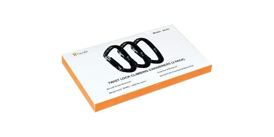 3 Pack Heavy Duty Locking Climbing Hooks
