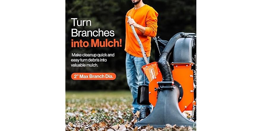 SuperHandy Leaf Vacuum & Wood Chipper - 7 HP 209CC