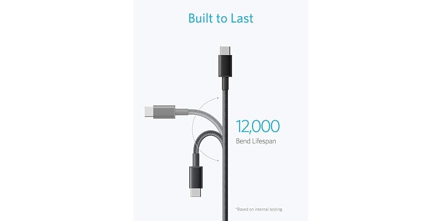 Anker USB C Charger Cable, New Nylon USB C to USB C Cable