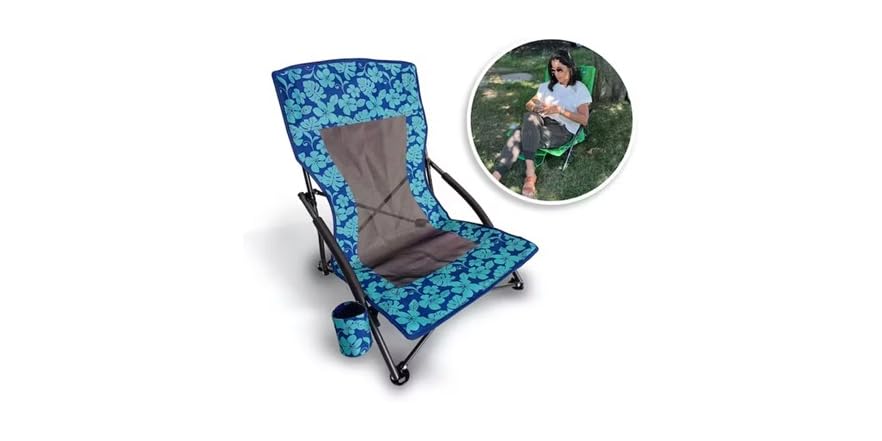 Collapsible Blue Beach Chair