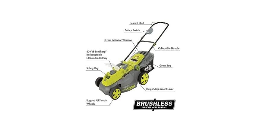 Sun Joe 40V 16" Brushless Cordless Lawn Mower