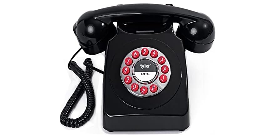 Tyler Retro Style Landline Phone, Push