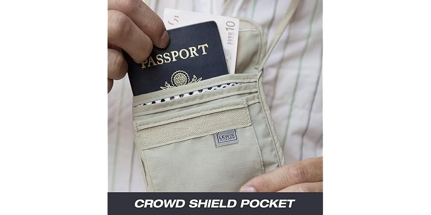 Lewis N. Clark RFID Blocking Stash Neck Wallet