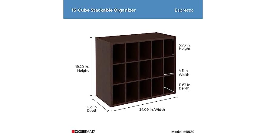 ClosetMaid 15 Cube Stackable Storage