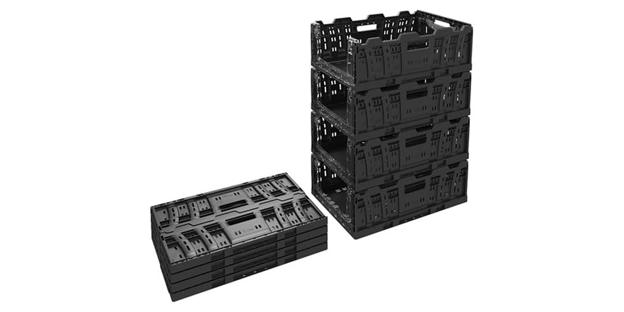 Collapsible XL Crate with Cutout Panel