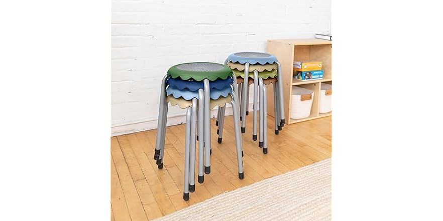 ECR4Kids Daisy Stackable Stool Set