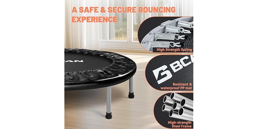 BCAN 38" Foldable Mini Trampoline