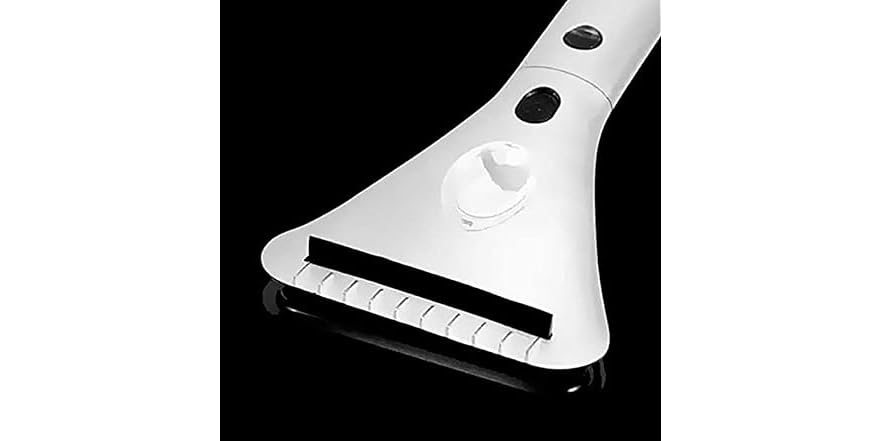 Heated Ice Scraper w/ Built-In Wide-Beam LED Light
