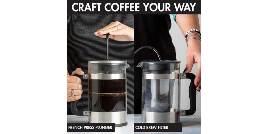 Primula 2-in-1 French Press Cold Brew One Coffee Maker