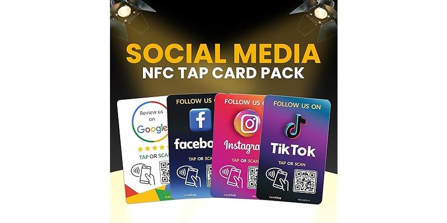 TapFive Google Review Tap Cards 5-Pack
