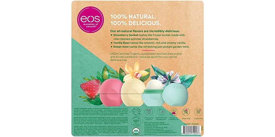 Eos Lip Balm 100% Natural Gift Set, 14-Pack