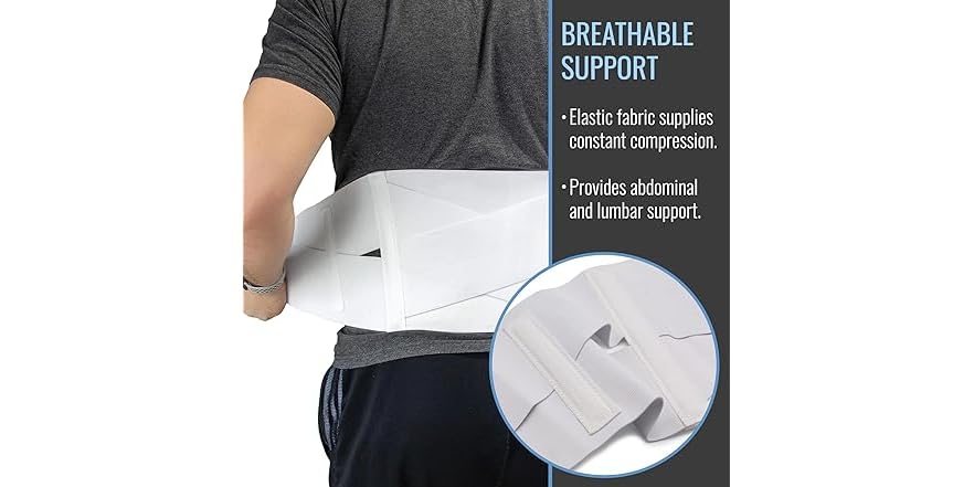 DMI Large Elastic Back Support Brace wit