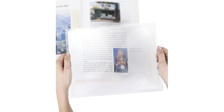 3x Print Magnifier Sheet, 8.5 x 11