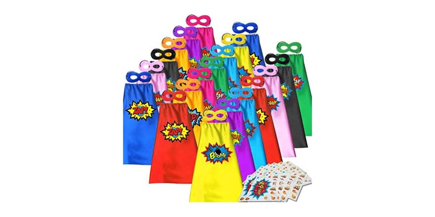 Kids Superhero Capes and Masks 14 Sets