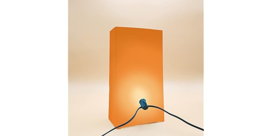 Electric Luminaria Kit, Orange - Set of 10