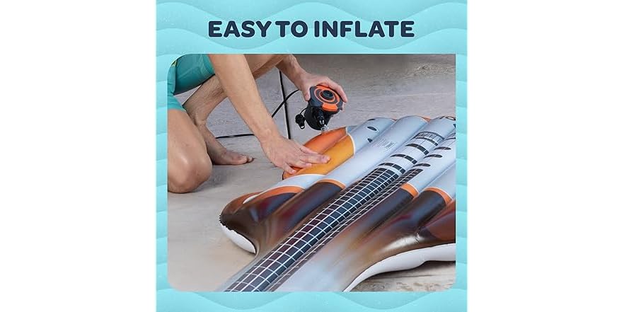 GRIP A POOL Pool Float Lounger 88" x 30", Guitar