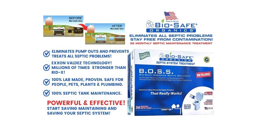B.O.S.S. Bio-Safe Organics Septic Tank Treatment