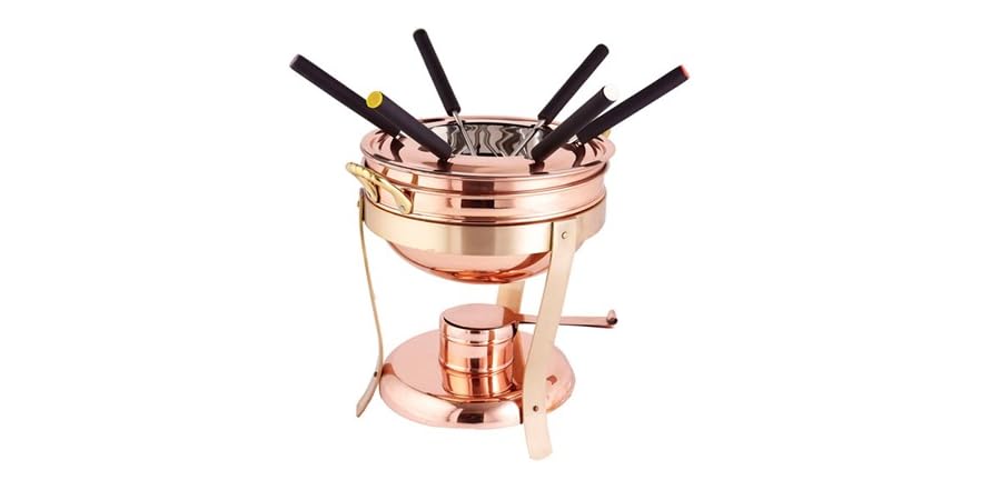 Copper & Brass Fondue Set