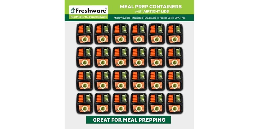 Freshware 15 Piece Meal Prep Containers