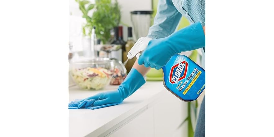 (2 Pack) Clean-Up Cleaner with Bleach, 32oz with 5 ct Cleaning Cloths